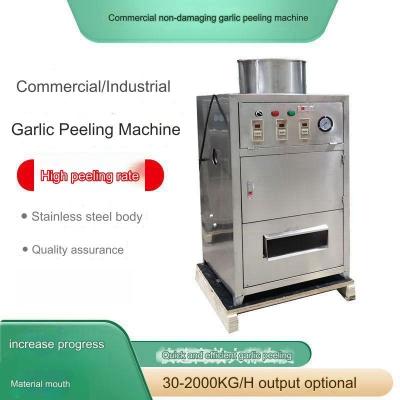 China Volledig automatische groentenpelmachine voor knoflook en ui 30-300 kg/uur Te koop