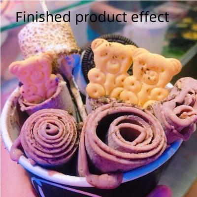 China Fast Cooling and Molding Fried Ice Cream Roll Machine 1.1KW Power Perfect Addition for sale