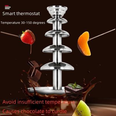China Smart Temperature Control Chocolate Fountain Machine for Dessert Making 30-150 Degrees for sale
