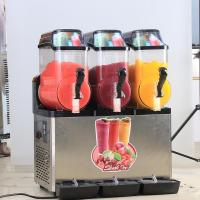 China 220V Independent Temperature Control Slush Machine for Fruit Juice Processing 2 Tanks for sale