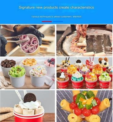 China Multi-Flavors gebratene Eiscreme Roll-Maschine mit 1,3 kW Leistung und Multi-Funktion zu verkaufen
