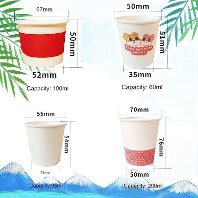 China Customizable Logo Paper Cup for Coffee Commercial Disposable Cup 0.01 KG for sale
