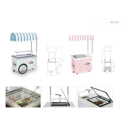 China Electric Power Gelato Van Mobile Ice Cream Cart for Various Styles and Customization for sale