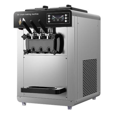 China 25L/h 3 Flavors Ice Cream Gelato Machine for Milk Powder and Milk Syrup Compact Size for sale
