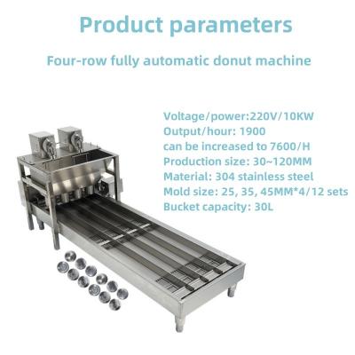 Cina Produrre Donut Fryer Machine 4 file 304 Materiale in acciaio inossidabile per bevande alimentari in vendita
