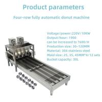 China 1900pcs/h Donut Fryer Machine with Fully Automatic Donut Making Function 1165*680*670mm for sale