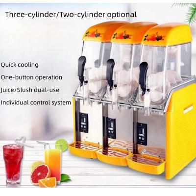 China Drie-cilinder computerbordbesturing 40kg Kleine slushmachine sneeuwsmeltmachine Te koop