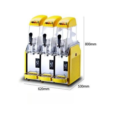 China Drie-cilinder computerbordbesturing 40kg Kleine slushmachine sneeuwsmeltmachine Te koop