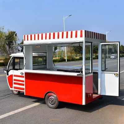 Cina Comodo e pratico camion a tre ruote per il fast food all'aperto con finestre doppie in vendita