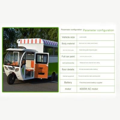 Cina Comodo e pratico camion a tre ruote per il fast food all'aperto con finestre doppie in vendita