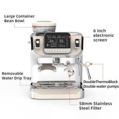 China Máquina de fazer café de alta aparência e operação simples com sistema de extração de 58 mm à venda