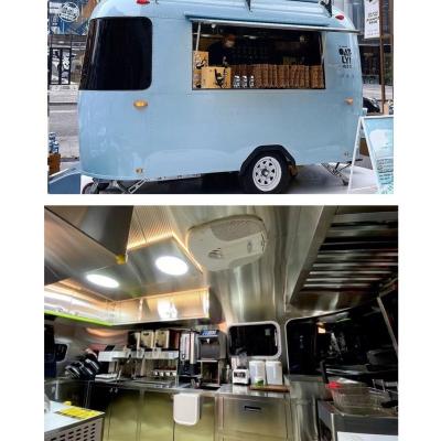 China Electric Power Mobile Food Cart on Wheels for Street Restaurant Coffee Milk Tea Shop for sale