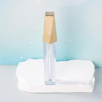China 4.5ml Custom Color Lip Glaze Tube with Flocked Wand Applicator Irregular Shape for sale