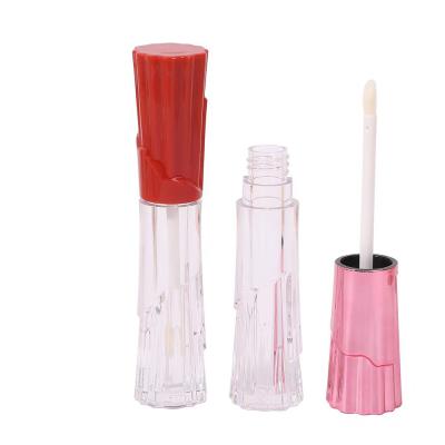 China 6ml Skirt-Shaped Plastic Lip Glaze Tube With Brush For Easy Carrying And Convenient Screen Printing for sale