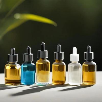 China Travel Friendly Amber Essential Oil Bottle With Plastic Dropper Head And Glass Pipette 5ml 10ml 30ml 50ml 100ml for sale