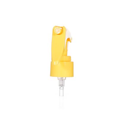 China Yellow Color 24 / 410 Plastic Mini Trigger Sprayer With Plectrum Design for sale