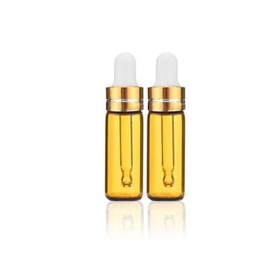 Cina Bottiglia di olio essenziale in vetro trasparente con gocciolante in alluminio in vendita
