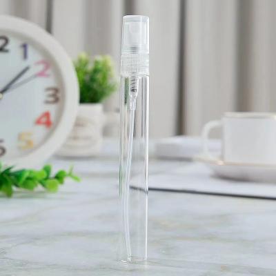 China 2ML 3ML 5ML & 10ML Empty Glass Perfume Spray Sample Container With Plastic Sprayer for sale
