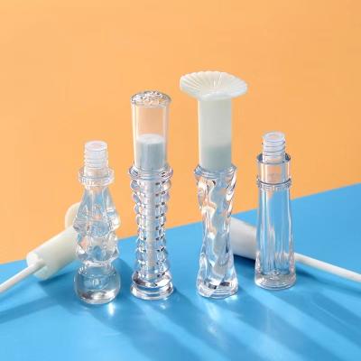 China 2.4ml Empty Slim Lip Gloss Tube Irregularity Plastic For Cosmetic Containers for sale