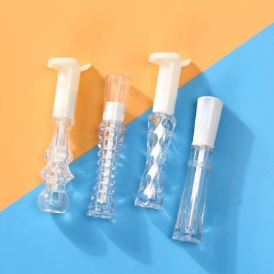 China 2.4ml Empty Slim Lip Gloss Tube Irregularity Plastic For Cosmetic Containers for sale