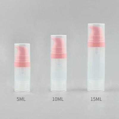 Cina Bottiglia senza aria in plastica in PP da 5 ml, 10 ml e 15 ml per lozione cosmetica in vendita