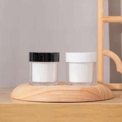 China Luxury 15g 30g 50g AS Plastic Double Layer Round Cream Jar for Cosmetic for sale