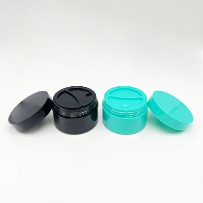 China Custom Color 50+50g Matt Surface PP Plastic Double Layer Cylinder Cream Jar with 20 Days Lead Time for sale