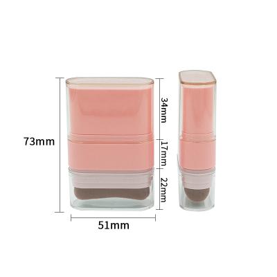 China New Design 10G Plastic Empty Deodorant Stick With Brush Customized Container for sale