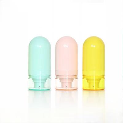 China Travel Size Upside Down Airless Pump Bottle with Adjustable Spray Nozzle and Smooth Surface for Personal Care for sale