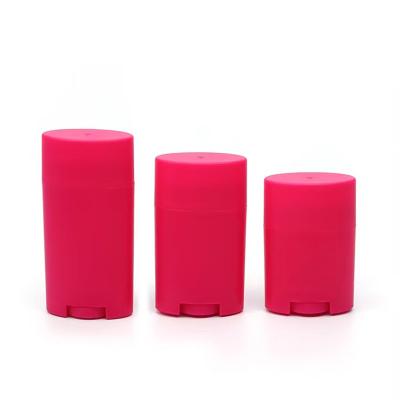 China Recyclable Easy to Carry Oval Shape Twist Up Empty Deodorant Stick Container for DIY Refills for sale