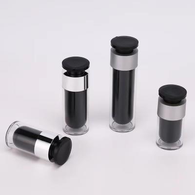 China Heart-inner Shape Acrylic Airless Cosmetic Bottle with High-ended Quality for Skincare Customizable in 15ml 30ml 50ml for sale