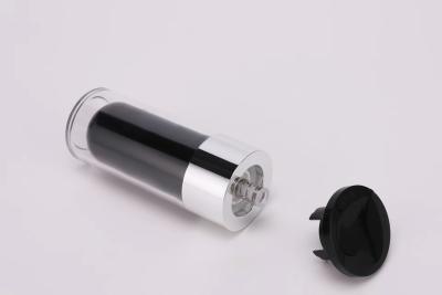 China Heart-inner Shape Acrylic Airless Cosmetic Bottle with High-ended Quality for Skincare Customizable in 15ml 30ml 50ml for sale