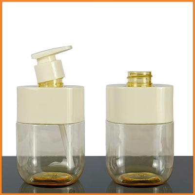 China 300ml Capacity Custom Color Transparent PET Lotion Bottle for Luxury Skincare Packaging for sale