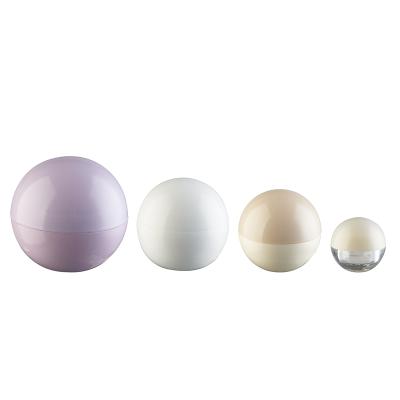 China 5g/25g/50g/80g Double Layers Round Ball-Shaped Plastic Cream Jar Skincare and Beauty Products for sale