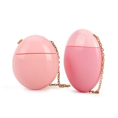 China 50ml Egg-Style Sunscreen Bottle with Detachable Gold Chain and Customizable Design for Cosmetic Packaging for sale