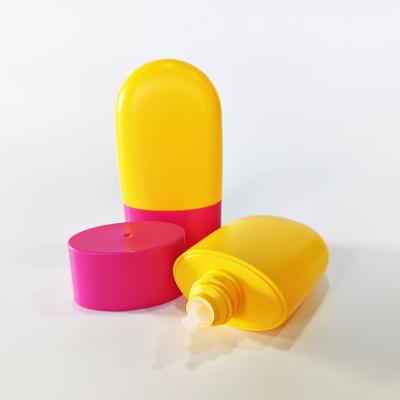 China 50ml Portable Customizable Cosmetic Plastic Bottle for Sunscreen and BB Cream for sale
