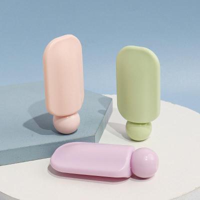China Wholesale cute Square Face Hand Cream Bottle 40ml PET Pump Sunscreen Lotion Skincare Cosmetic Packaging with Custom Logo for sale