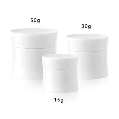 China Wholesale 15g 30g 50g Double Shell Plastic Cream Jar with Food Grade PP for Skincare and Cosmetic Creams for sale