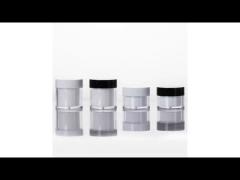 AS Plastic Custom Order Free Sample 15g 30g 50g Double Layer Round Plastic Cream Jar for Cosmetic Packaging