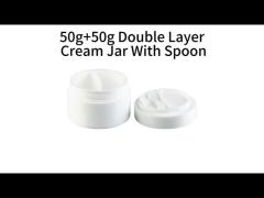 50+50g PP Plastic Double Layer Cream Jar With Disc for Precise Dosage Control and Easy Application