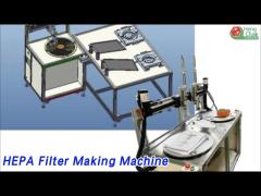 Automatic HEPA Filter Making Machine 5KW Rotary Scraping Gluing