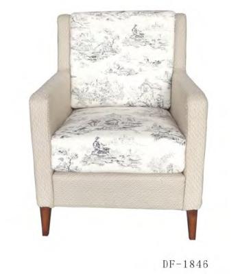 China DF-1846 sofá de madera, sofá del hotel, sillón, sofá de la tela en venta