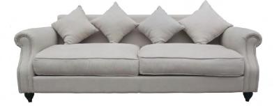 China SF-2949 American style 3-seater soft linen fabric living room sofa for sale