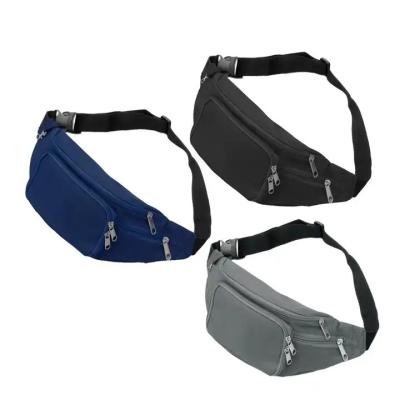 China Custom Logo Mens Camouflage Bumbag Black Waist Belt Bag 600D Polyester Lining for sale
