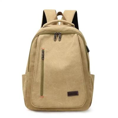 China Customized Computer Washable Canvas Backpack Men Women's Travelling Backpack With USB Charging for sale