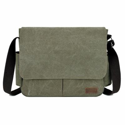 Cina 16,5/17 pollici Flap Men Sling Crossbody Borsa a tracolla in tela per laptop da uomo in vendita