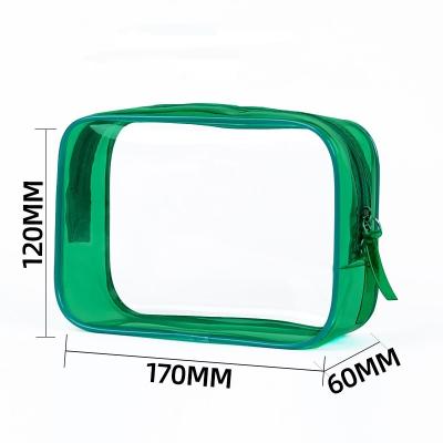 Cina Nuova borsa trucco di grande capacità, impermeabile in PVC, custodia trasparente e colorata con cerniera, sacchetti da toilette portatili con LOGO in vendita
