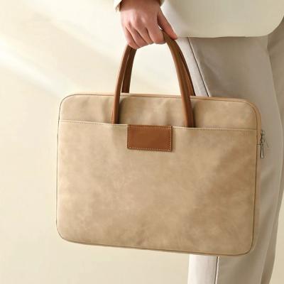 China Custom Premium Business Laptop PU Leather Bags Suitable for Notebooks Laptop Computer Bags Briefcases Unisex Style Wholesale for sale