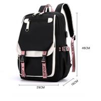 China Colefa Korean Version Minimalist Multi-layer 13 Inch Computer Backpack Headphone Jack for Middle High School Students Backpack for sale
