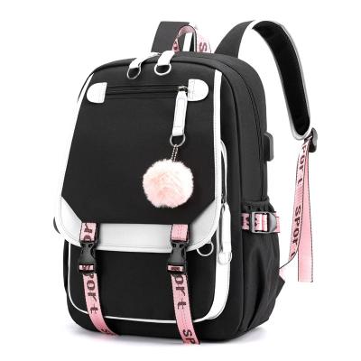 China Colefa Korean Version Minimalist Multi-layer 13 Inch Computer Backpack Headphone Jack for Middle High School Students Backpack for sale
